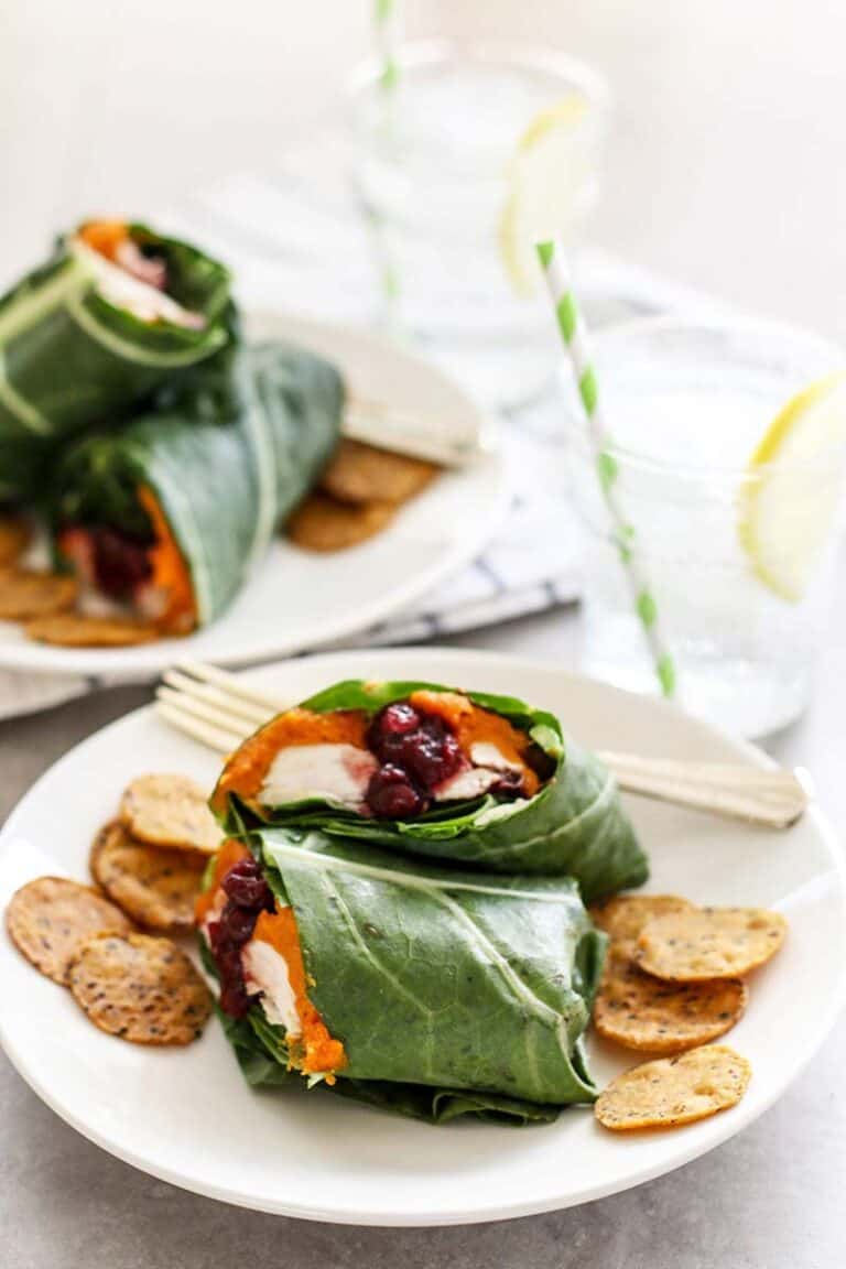 Leftover Turkey Collard Wraps - Sunkissed Kitchen