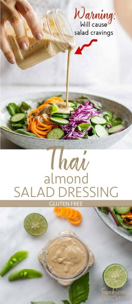 Spicy Thai Almond Salad Dressing - Sunkissed Kitchen