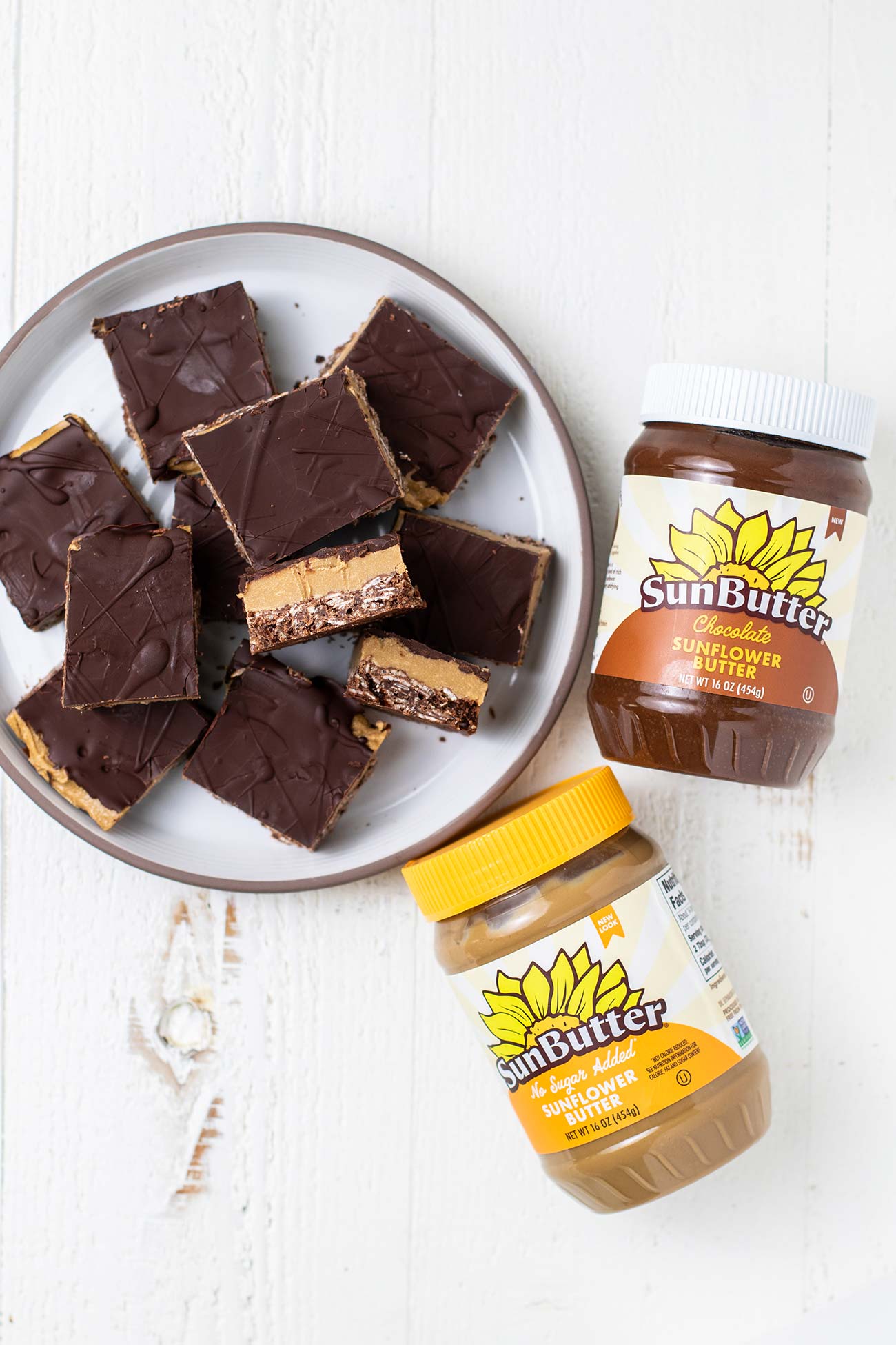 Chocolate Sunflower Butter Bars - SunButter Cookie Bars