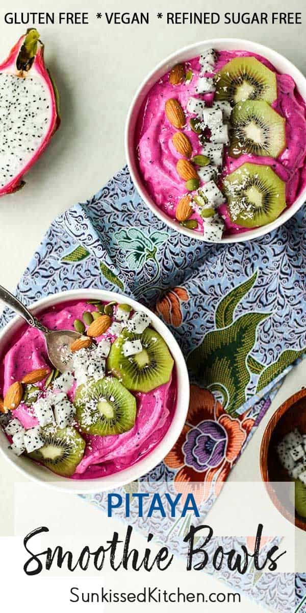 Dragon Fruit Smoothie Bowls (Pitaya Bowls) - Sunkissed Kitchen