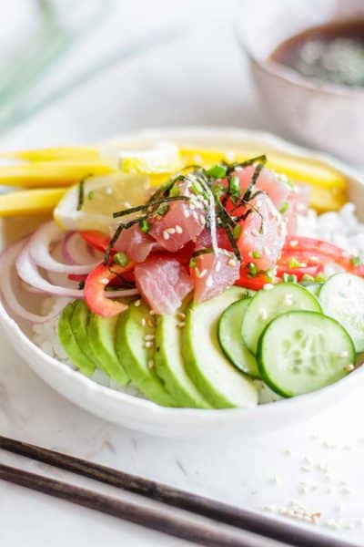 Hawaiian Ahi Poke Bowl Recipe - Sunkissed Kitchen