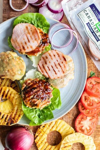 Hawaiian Teriyaki Chicken Burgers - Sunkissed Kitchen