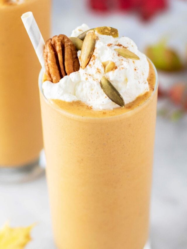 Pumpkin Spice Latte Smoothie - Pumpkin Coffee Smoothie - Sunkissed Kitchen