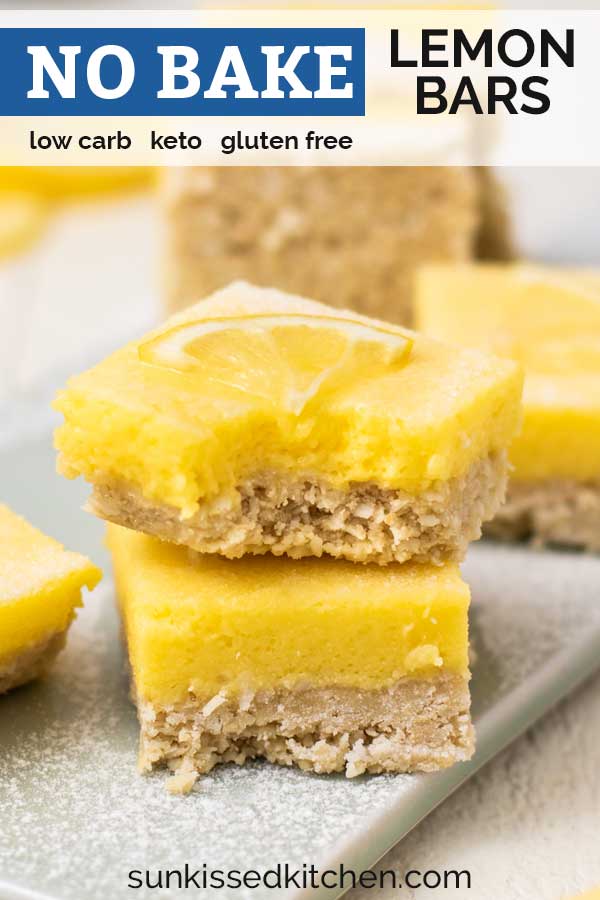 No-Bake Lemon Bars - Keto Lemon Bars