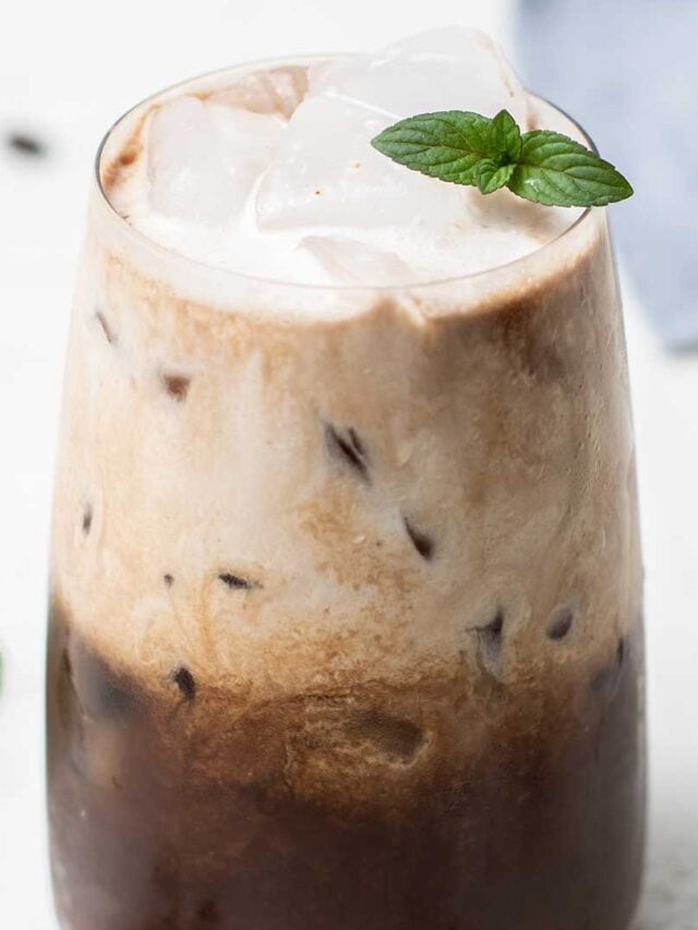 Coconut Mint Iced Mocha Latte - Sunkissed Kitchen