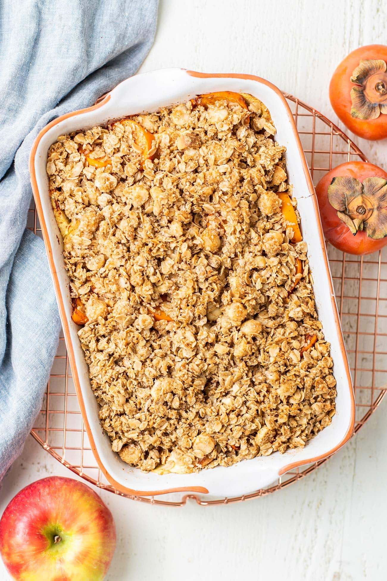 Persimmon Apple Crumble - Sunkissed Kitchen