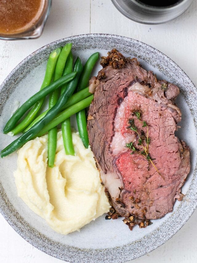 Baked Garlic and Herb Prime Rib - Sunkissed Kitchen