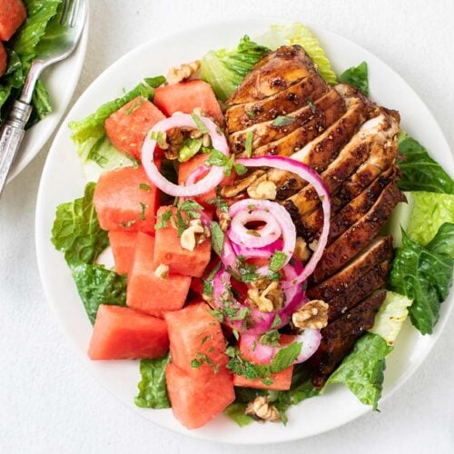 Balsamic Chicken and Watermelon Salad - Sunkissed Kitchen
