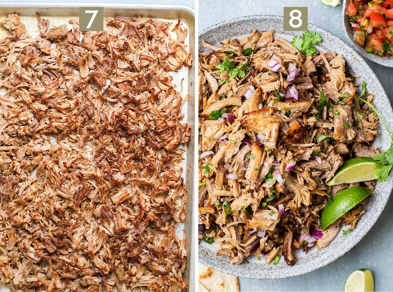Crispy Carnitas (Mexican Slow Cooked Pulled Pork) - Sunkissed Kitchen