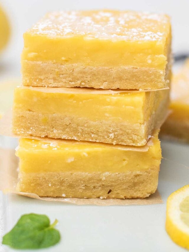 Healthy Lemon Bars - Sunkissed Kitchen