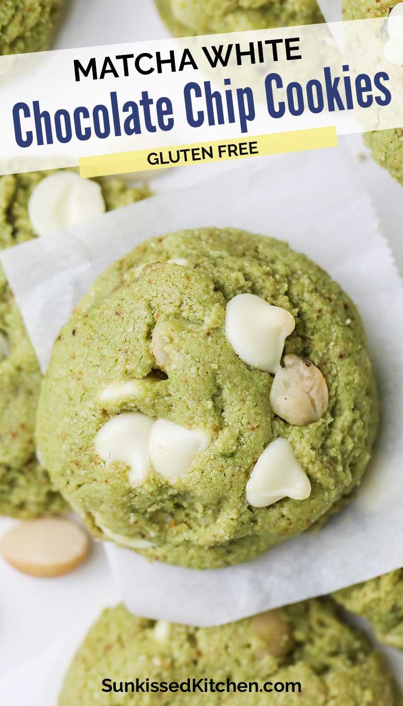 Matcha Cookies with White Chocolate Chips (Vegan + Paleo) - Sunkissed ...