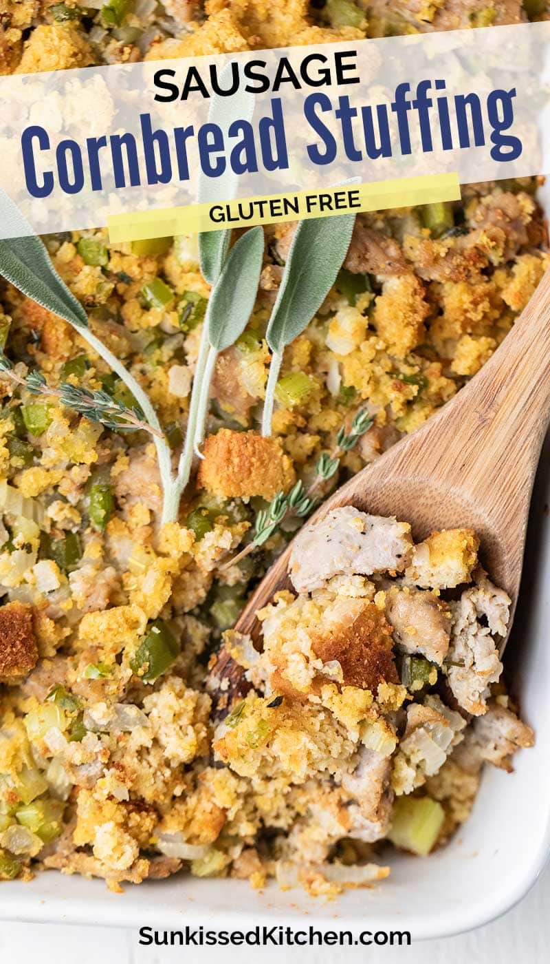 Best Ever Sausage Cornbread Stuffing Recipe - Sunkissed Kitchen