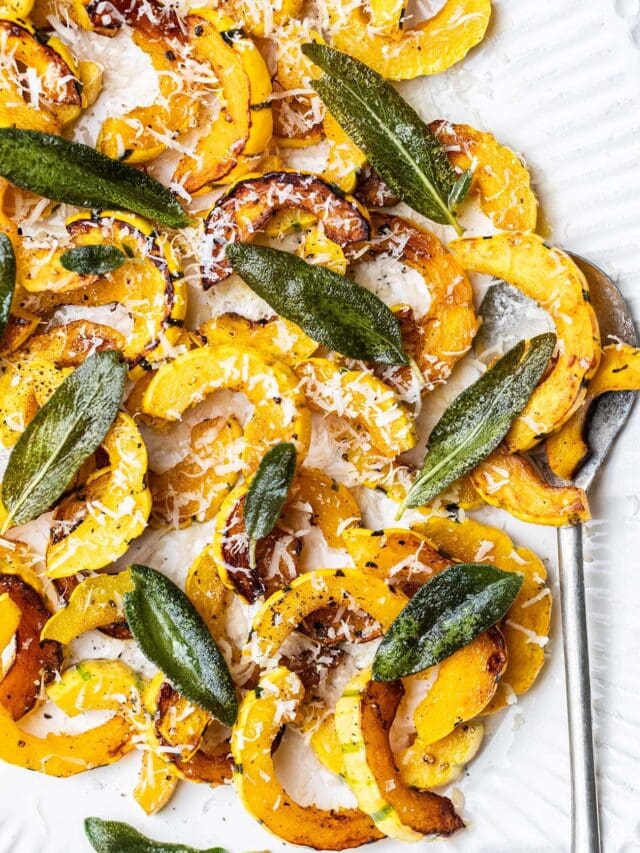 Sautéed Delicata Squash with Crispy Sage - Sunkissed Kitchen