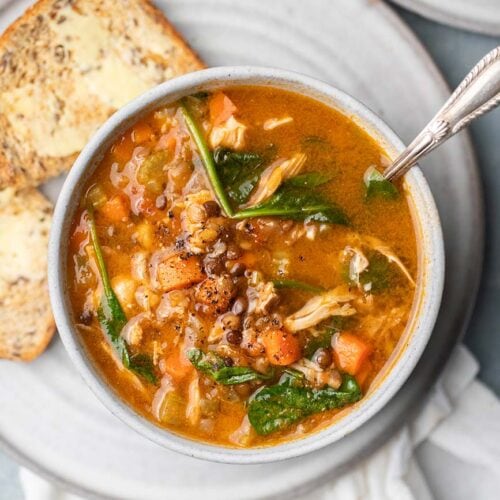 Easy Turkey Lentil Soup (with Leftover Turkey!) - Sunkissed Kitchen