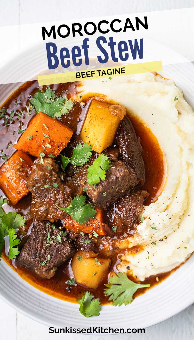 Easy Moroccan Beef Stew (Beef Tagine Recipe) - Sunkissed Kitchen