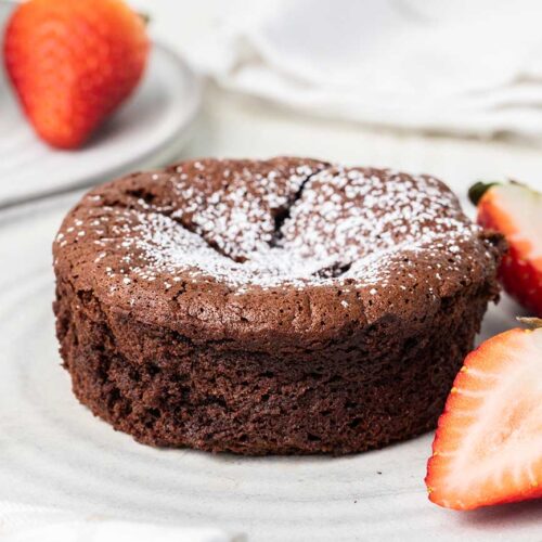 Fallen Chocolate Soufflé Cake Recipe - Sunkissed Kitchen