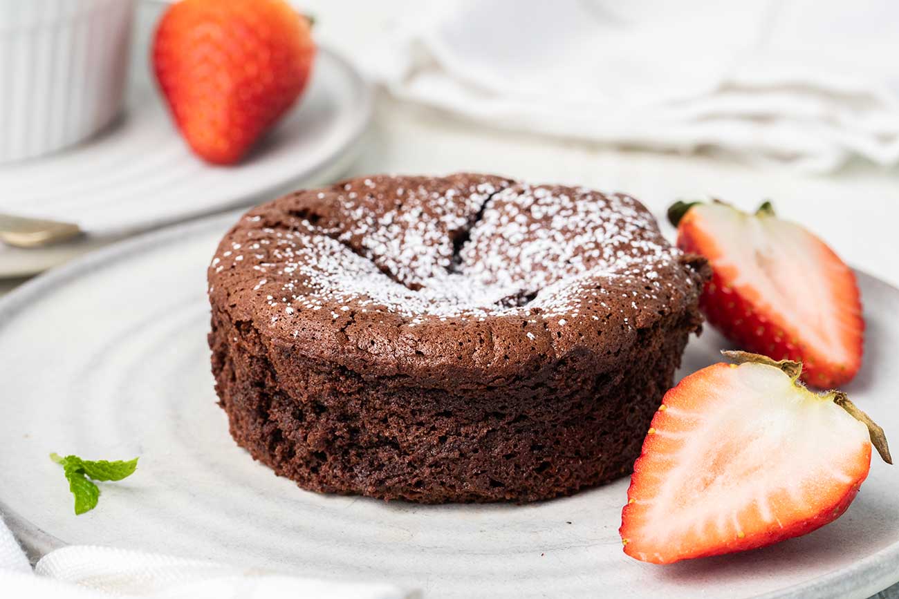 Fallen Chocolate Soufflé Cake Recipe - Sunkissed Kitchen
