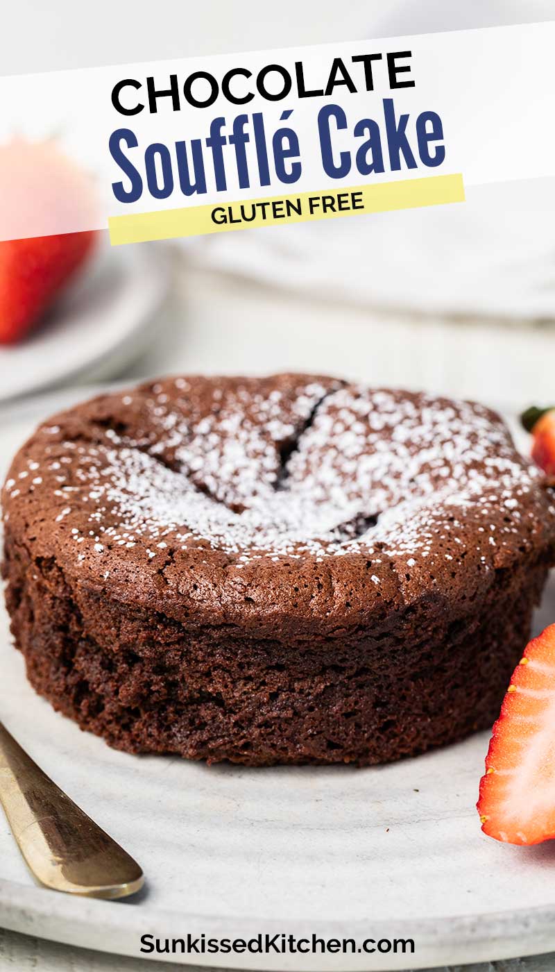 Fallen Chocolate Soufflé Cake Recipe - Sunkissed Kitchen