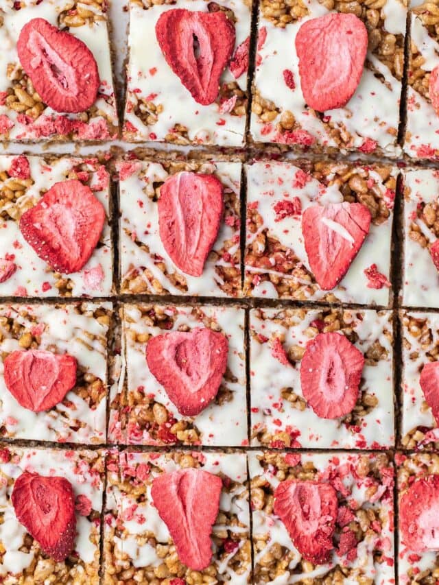 Strawberry Rice Crispy Treats - Sunkissed Kitchen