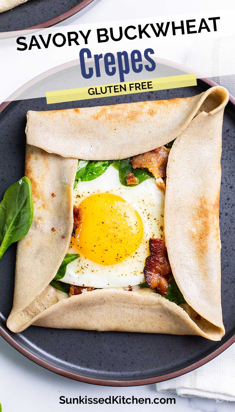 Crêpes Bretonnes (Gluten Free Savory Buckwheat Crepes)