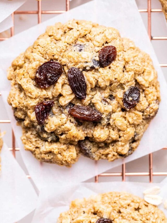 Healthy Oatmeal Raisin Cookies - Sunkissed Kitchen