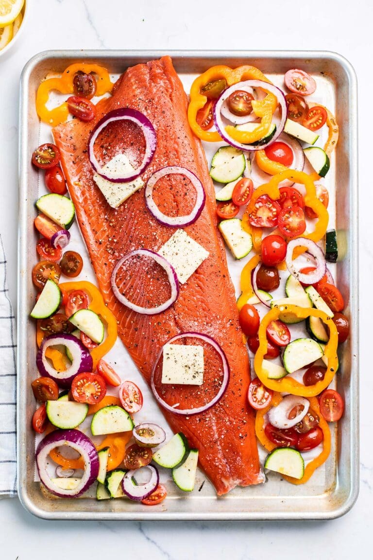 One Pan Baked Mediterranean Salmon - Sunkissed Kitchen