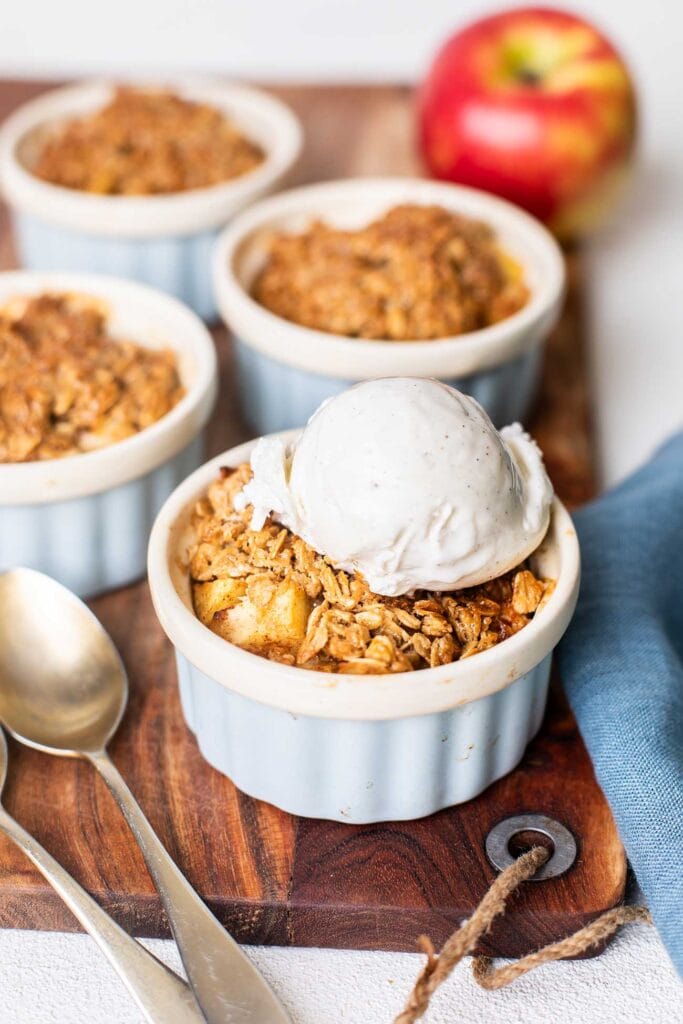 Air Fryer Apple Crisp (Easy Single Serving Recipe!) - Sunkissed Kitchen