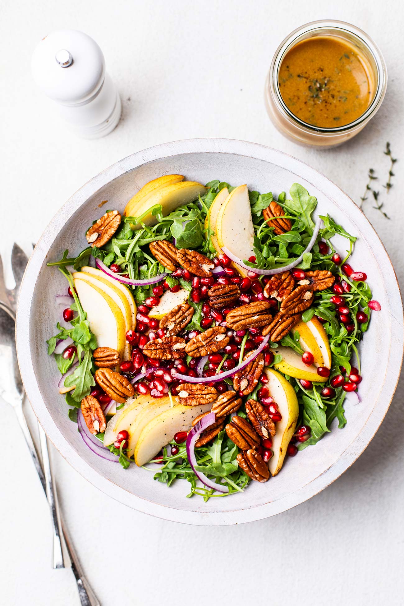 Pear and Rocket Salad with Creamy Balsamic Dressing Salad - Sunkissed ...