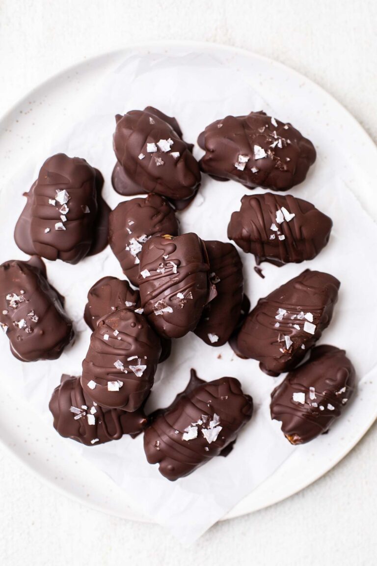 Chocolate Dates (Stuffed Medjool Dates Nut Butter!) - Sunkissed Kitchen