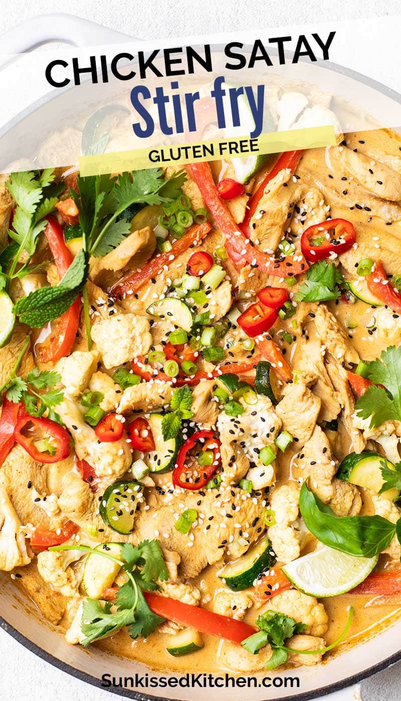 Easy Chicken Satay Stir Fry - Sunkissed Kitchen