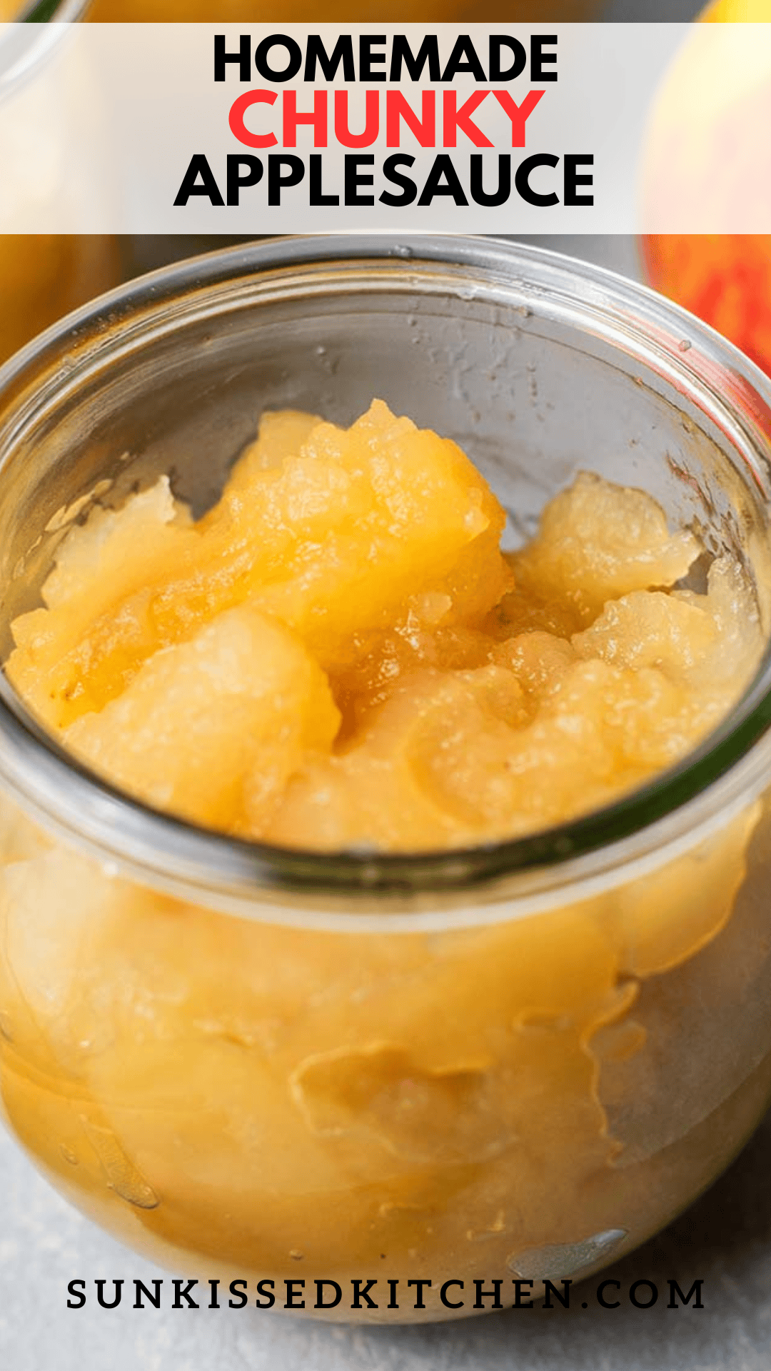 Homemade Chunky Applesauce Recipe (with Cinnamon!)