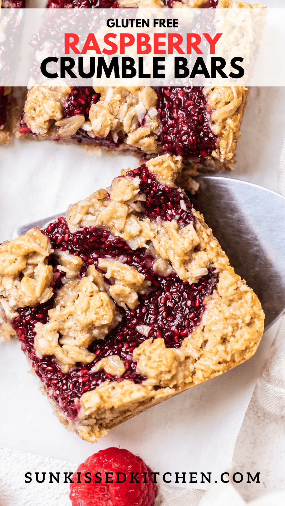 Raspberry Bars with Oatmeal Crumble Topping (Gluten Free) - Sunkissed ...