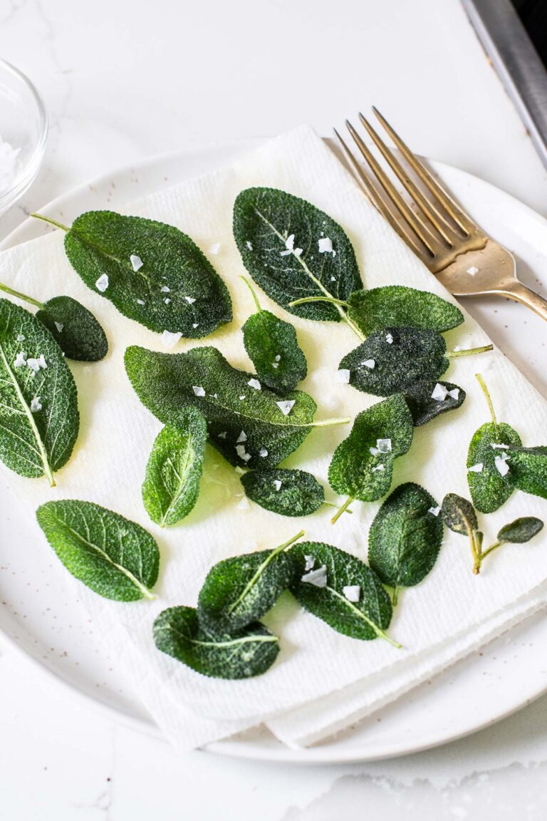 Crispy Fried Sage (How to Fry Sage Leaves) - Sunkissed Kitchen